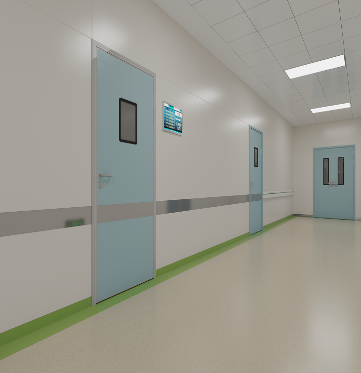 Aluminum clean room door 50 mechanism plate type - Aluminum ...