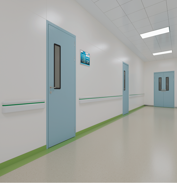 Steel clean room door 50 handmade plate - Steel purification door ...